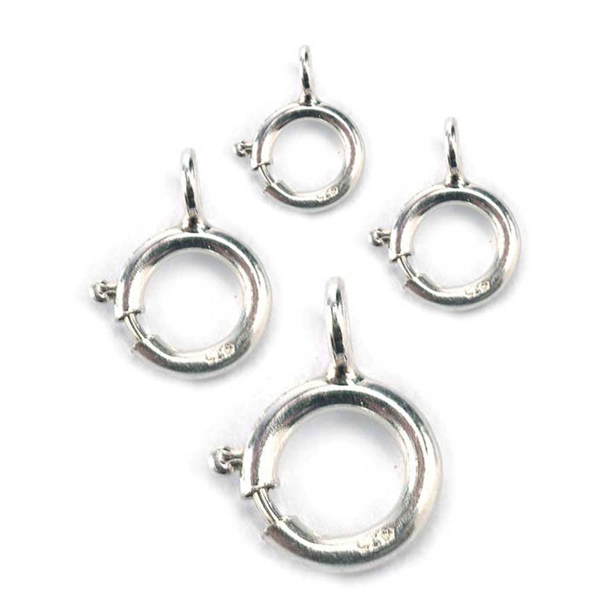 Sterling Silver Closed Top Spring Rings – Pack of 12 | Otto Frei