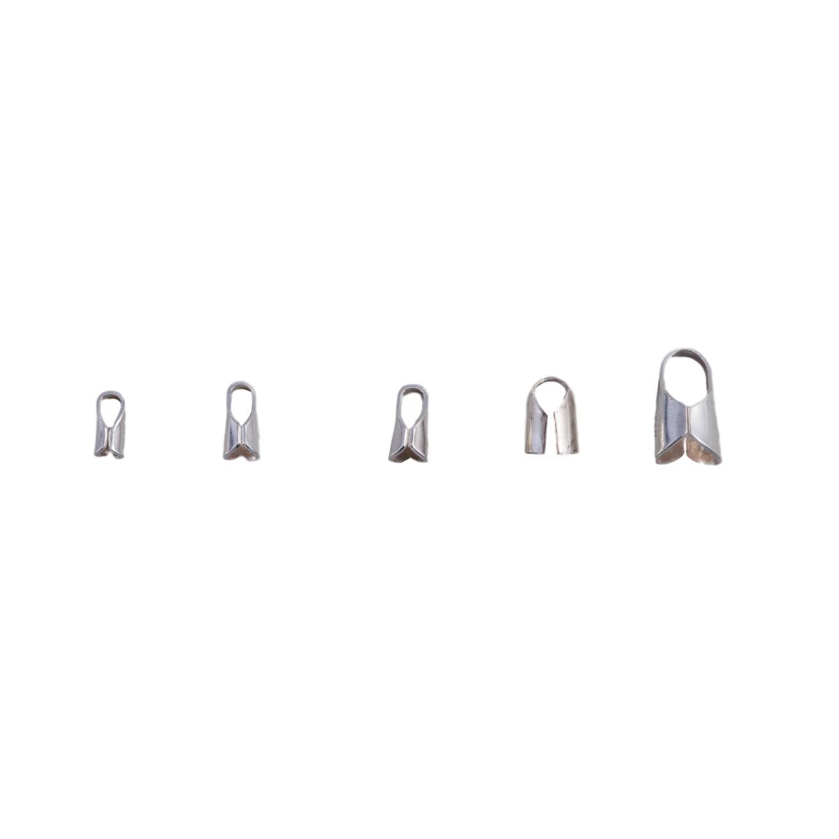 Sterling Silver Round End Caps 1.5–4mm | Pack of 12 — Otto Frei