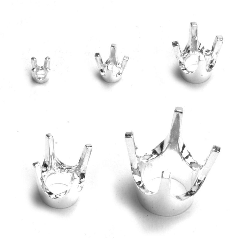 Sterling Silver Round Low Base 4-Prong Settings | OttoFrei.com — Otto Frei
