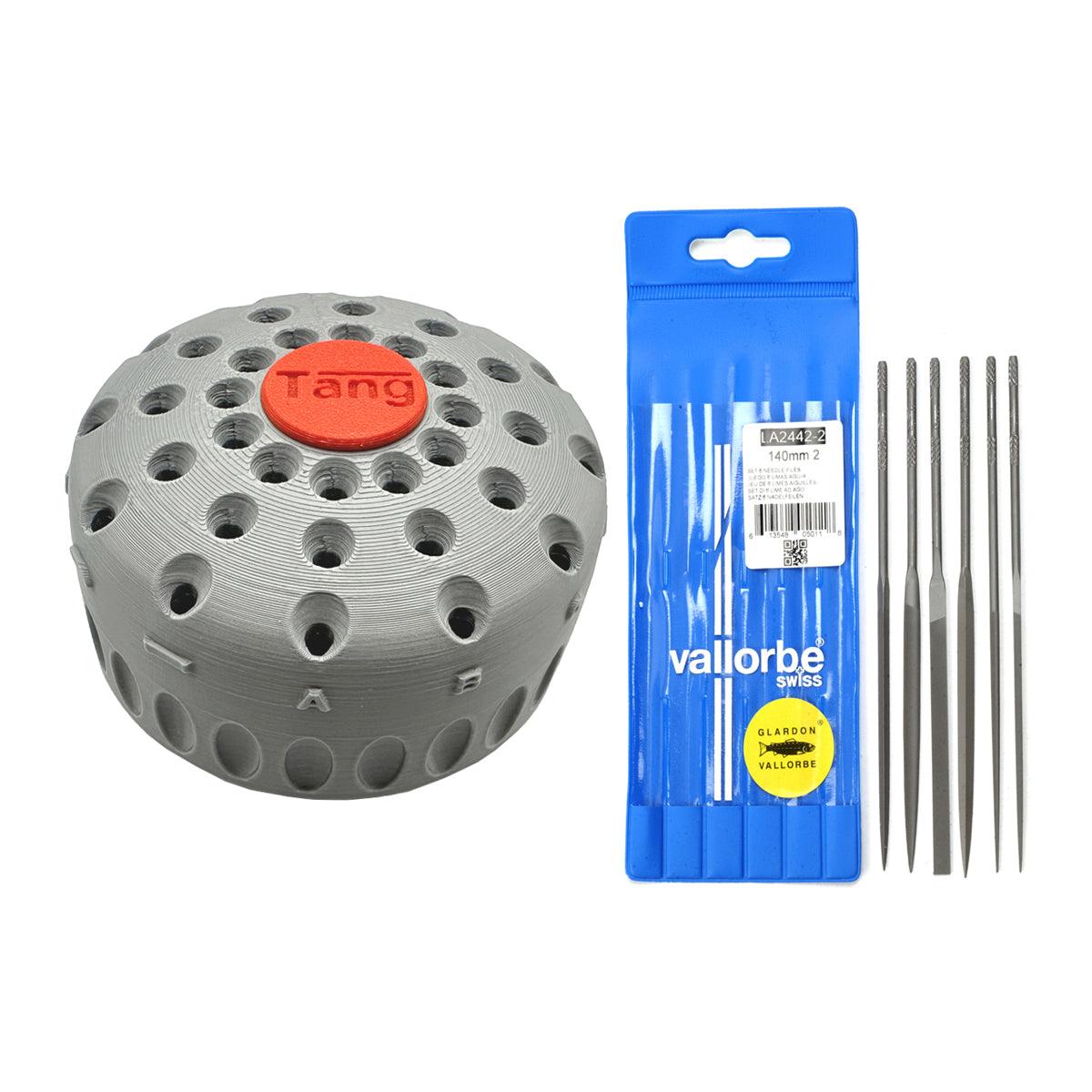 TANG Rotating File Holder & Vallorbe Swiss Needle File Set | Nashef ...