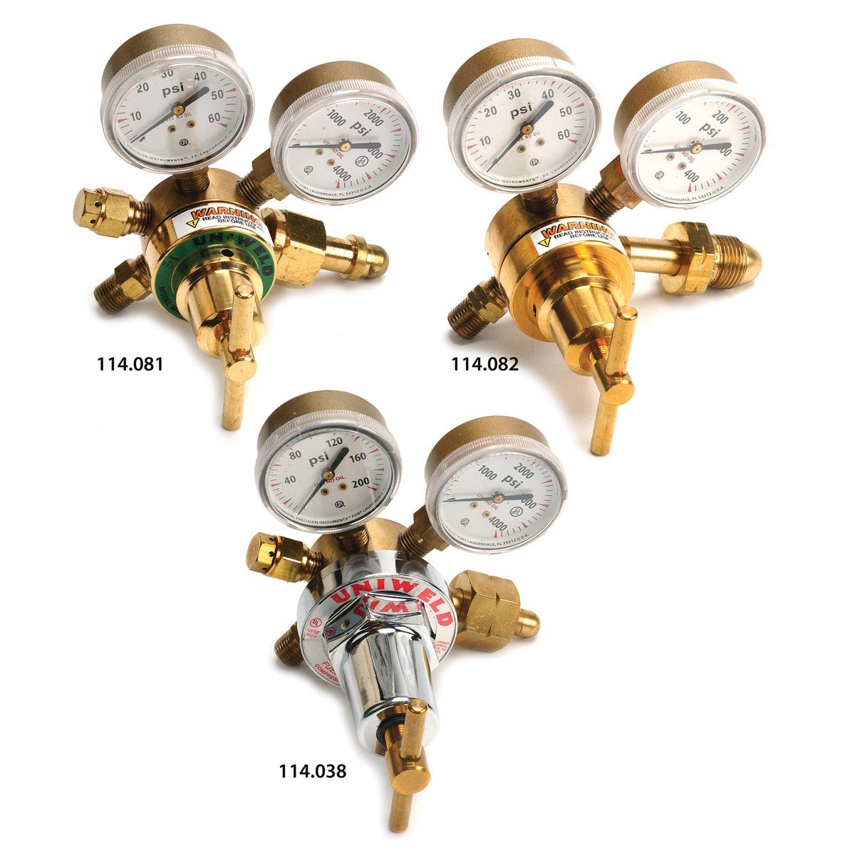 Uniweld Single-Stage Gas Regulators for CGA Tanks | Otto Frei