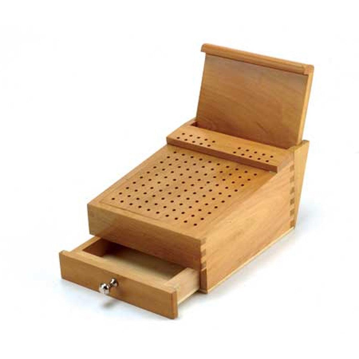Wood Bur, Plier File Holder With Drawer | OttoFrei.com — Otto Frei
